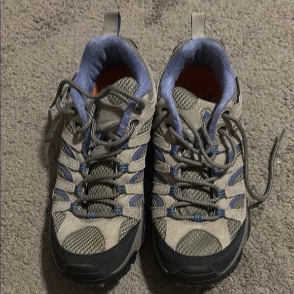 Merrell | Shoes | Like New Merrell Gray And Blue Sneakers For Outdoor ...